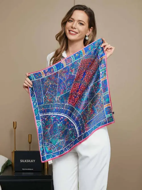 SILKSILKY 100% Mulberry Silk Scarf - Multi