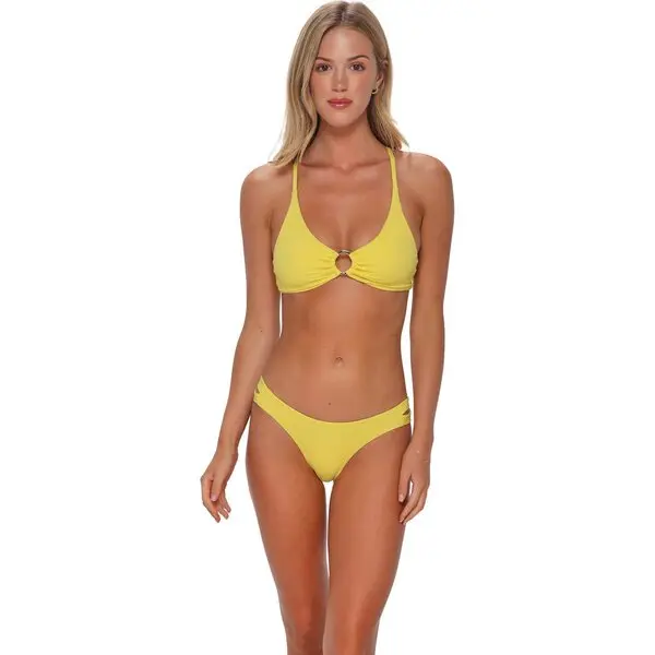 SUNSETS Carrie Crossback Bikini Swimsuit Top - Pineapple Crepe