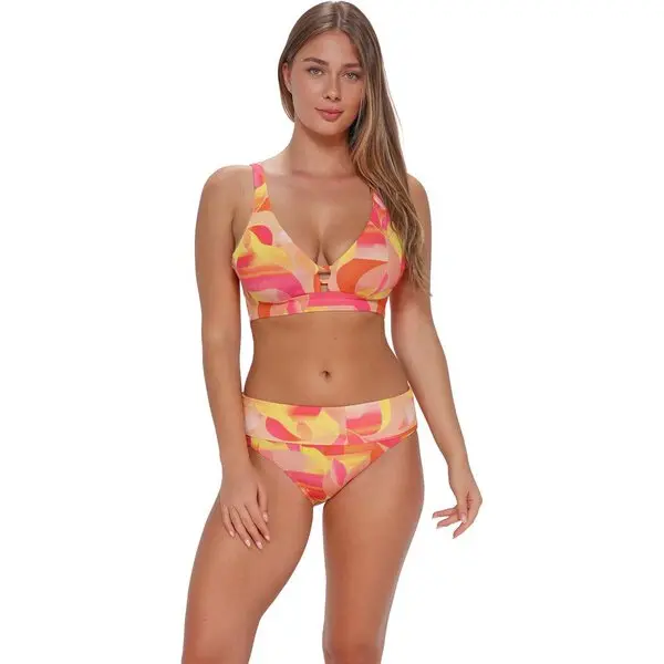 SUNSETS Natalie Dd Cup Bikini Top - Dreamsicle Crepe