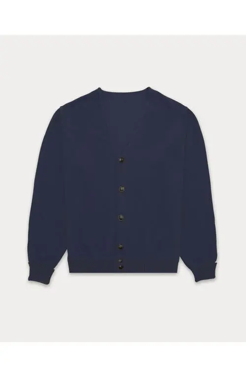 FORTELA Oliver Cotton Knit Cardigan - Blue