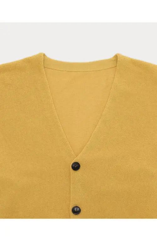 FORTELA Oliver Cotton Knit Cardigan - Mustard