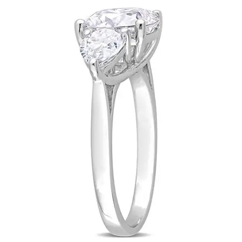 JULIANNA B. Moissanite Cushion 3-stone Ring