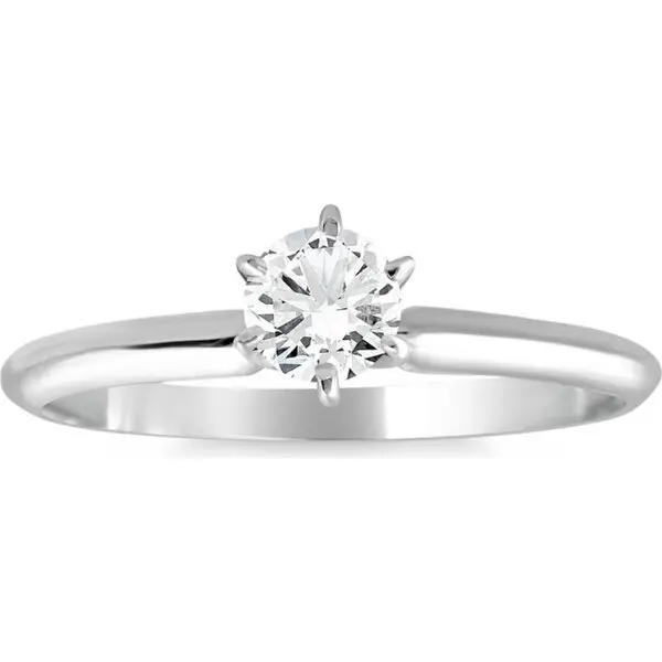 BLISS DIAMOND 1/3ct Lab Grown Diamond Solitaire Ring In 14k Gold - 14k White Gold