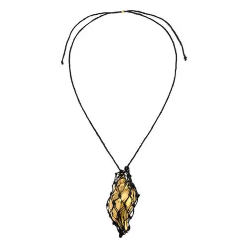 HEAVEN MAYHEM Sterling Necklace With Shell And Tassel Detail - Black/gold