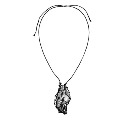 HEAVEN MAYHEM Sterling Necklace With Shell Pendant And Tassel - Black/silver