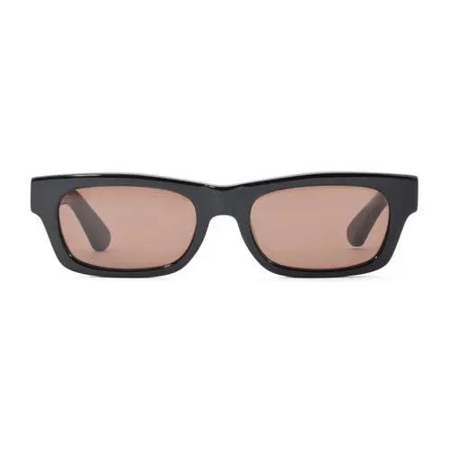 HEAVEN MAYHEM Sloane Rectangular Sunglasses - Black/brown