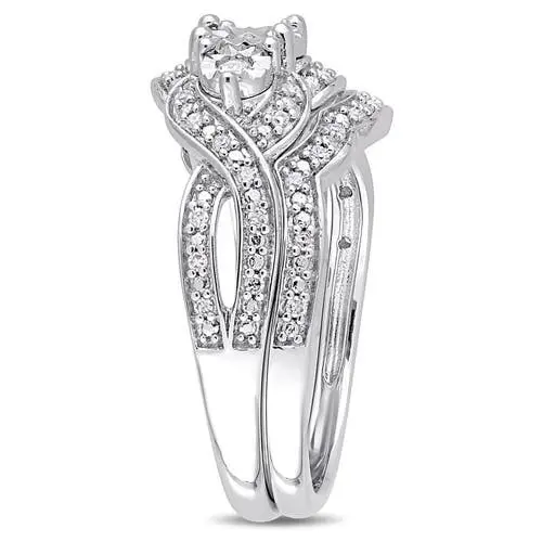 JULIANNA B. Diamond 3-stone Bridal Ring Set