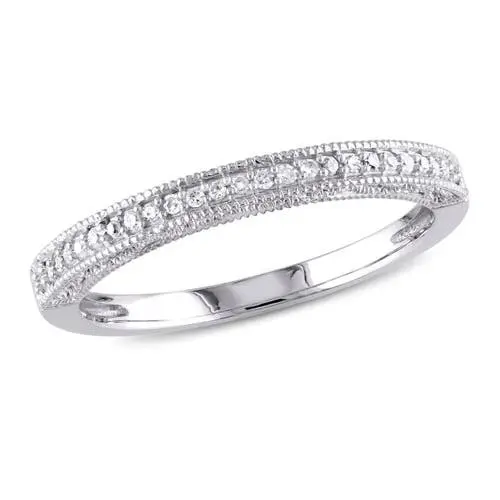 JULIANNA B. 0. Ct. T.w. Diamond Anniversary Band Ring - 10k White Gold