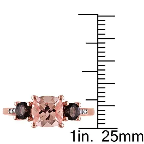 JULIANNA B. Smokey Quartz, Diamond, And Three-stone Ring