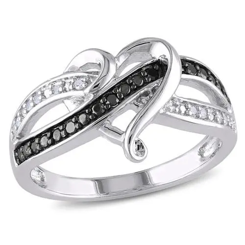 JULIANNA B. Diamond Heart Ring - Sterling Silver