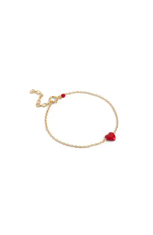 ENAMEL COPENHAGEN Amore Heart Bracelet - Red