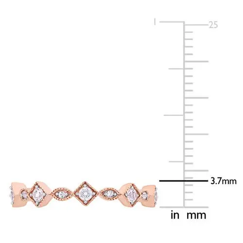 JULIANNA B. 10k Gold Lab-created White Sapphire Eternity Ring - 10k Rose Gold