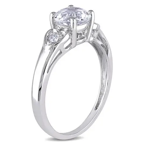 JULIANNA B. White Topaz And Diamond Engagement Ring