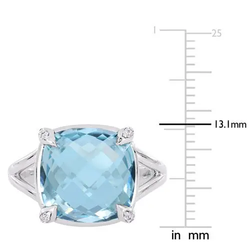 JULIANNA B. Sterling Silver Sky Blue Cocktail Ring - Topaz