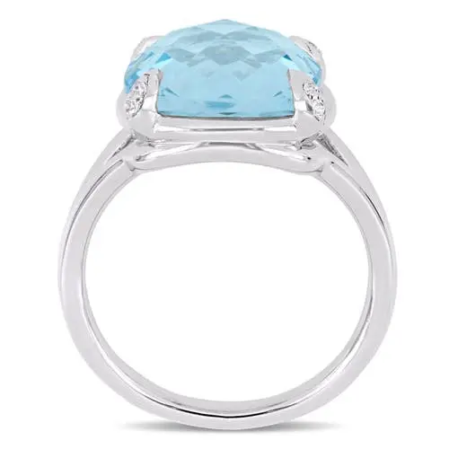 JULIANNA B. Sterling Silver Sky Blue Cocktail Ring - Topaz
