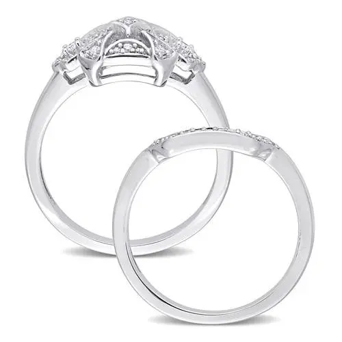 JULIANNA B. Diamond Vintage Bridal Ring Set