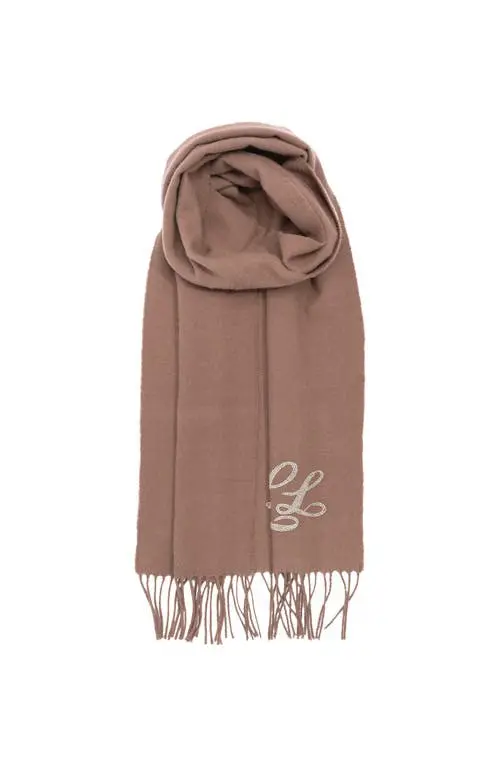 Ralph Lauren Beaded Logo Scarf - Taupe