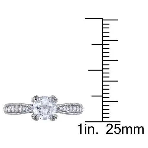 JULIANNA B. Created White Sapphire And Diamond Engagement Ring