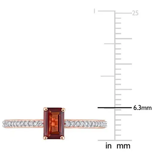 JULIANNA B. 10k Rose Gold Gemstone And Diamond Promise Ring