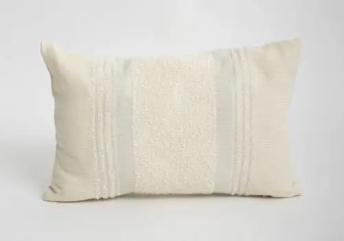 ALLPA Handwoven Boucle Alpaca Pillow Cover - Ivory