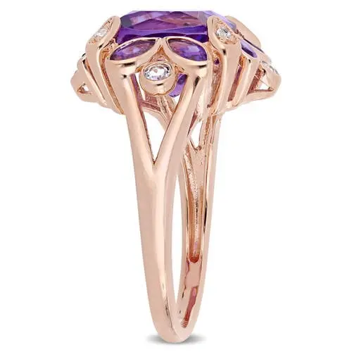 JULIANNA B. White Topaz And Floral Ring