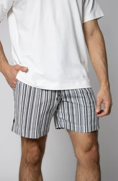 LEISURE LAB Boca Striped Shorts - Moonlight