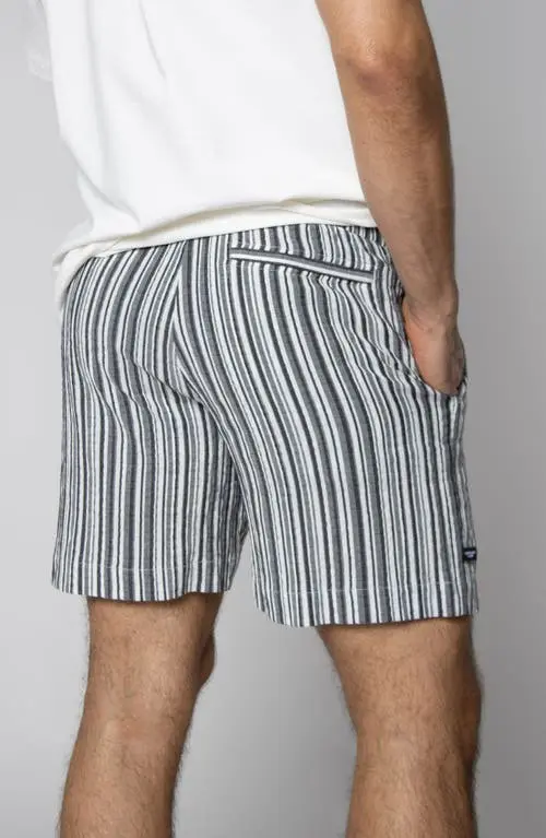 LEISURE LAB Boca Striped Shorts - Moonlight
