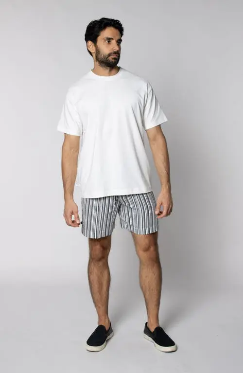 LEISURE LAB Boca Striped Shorts - Moonlight