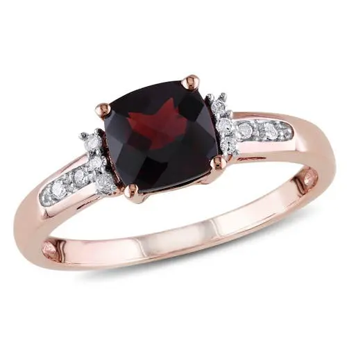 JULIANNA B. 10k Gold Gemstone And Diamond Ring - Garnet/rose Gold