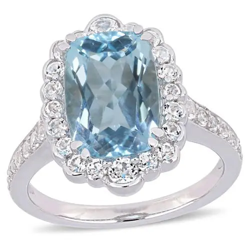 JULIANNA B. Halo Cocktail Ring - Topaz