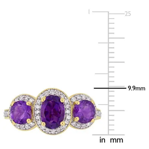 JULIANNA B. Diamond And Three-stone Halo Ring