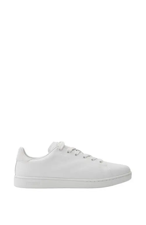 Burberry Embossed Check Leather Set Sneakers - Porcelain White