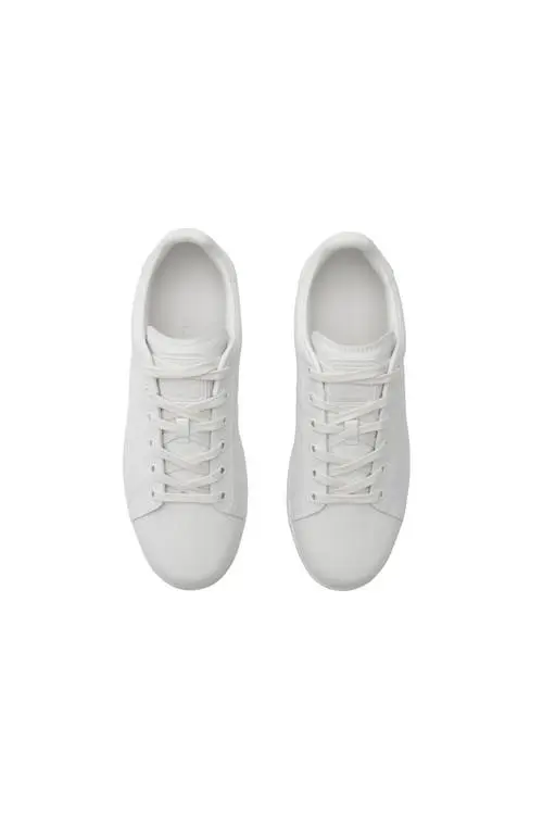 Burberry Embossed Check Leather Set Sneakers - Porcelain White