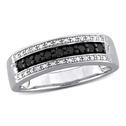 JULIANNA B. Black Rhodium Plated Sterling Silver Anniversary Band - Diamond