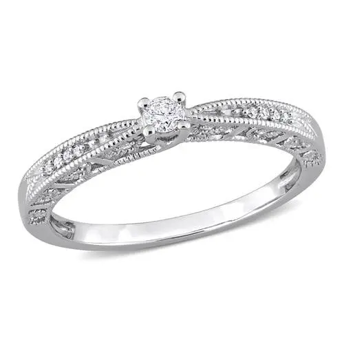 JULIANNA B. 1/ Ctw Diamond Vintage Ring - Sterling Silver