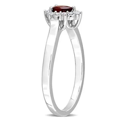 JULIANNA B. And Diamond Teardrop Halo Ring