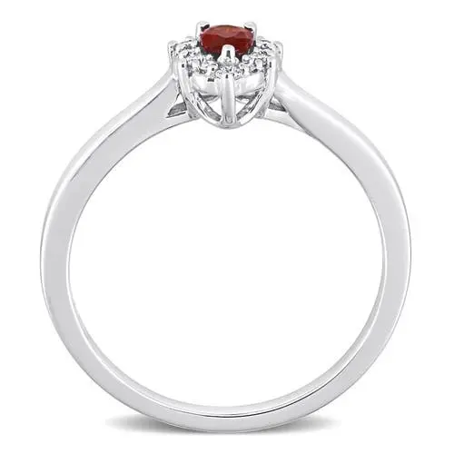 JULIANNA B. And Diamond Teardrop Halo Ring