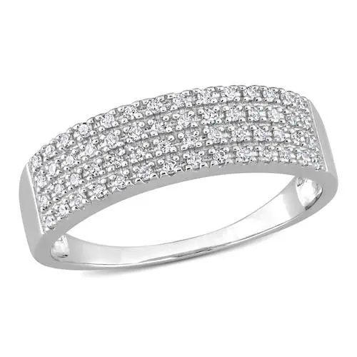 JULIANNA B. Diamond Pave Anniversary Band Ring - Sterling Silver