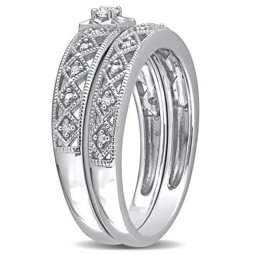 JULIANNA B. Diamond Filigree Bridal Ring Set