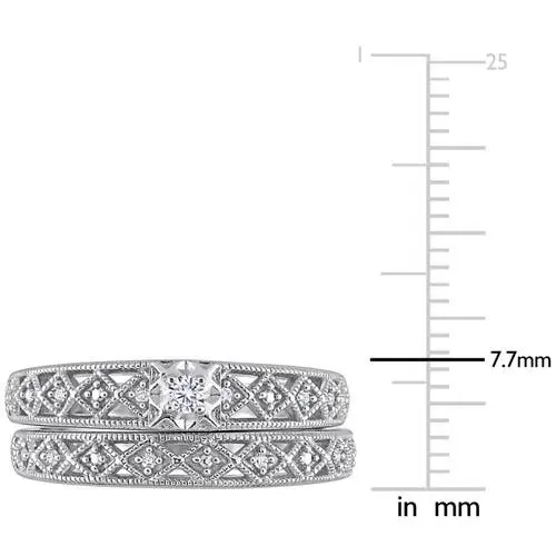 JULIANNA B. Diamond Filigree Bridal Ring Set