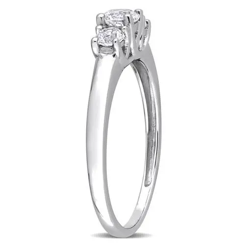 JULIANNA B. Created White Sapphire Three-stone Ring