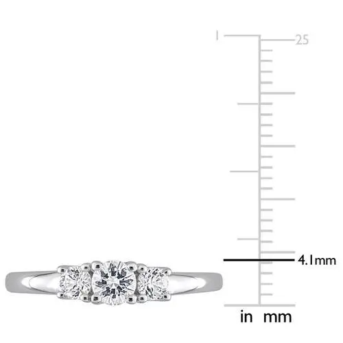 JULIANNA B. Created White Sapphire Three-stone Ring