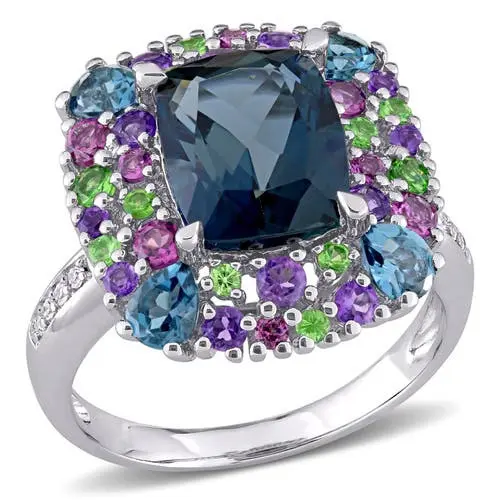 JULIANNA B. Multi-gem And Diamond Cocktail Ring - Topaz