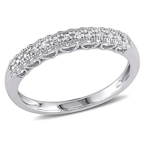 JULIANNA B. Diamond Heart Anniversary Band Ring - 10k White Gold
