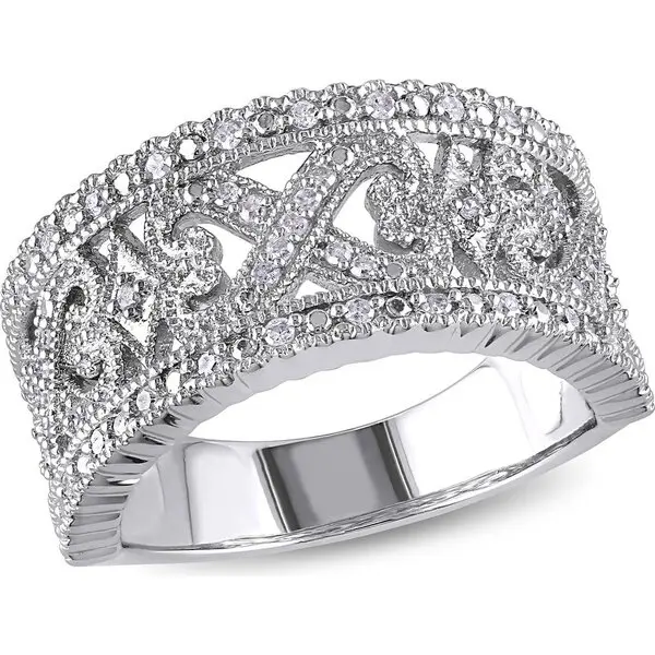 JULIANNA B. Diamond And Filigree Ring - Sterling Silver