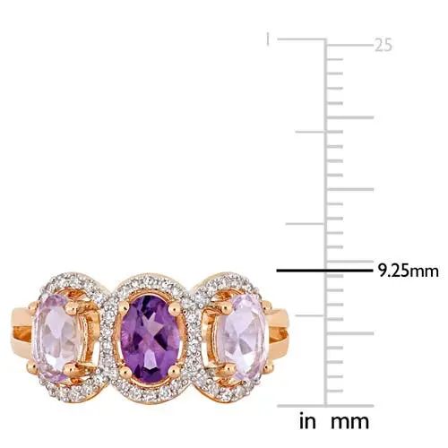 JULIANNA B. Diamond And Gemstone Halo Ring