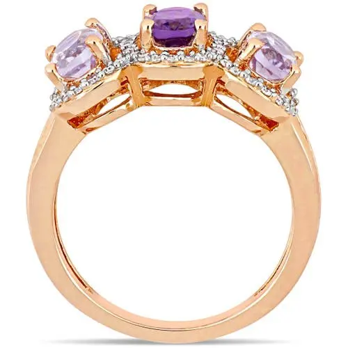 JULIANNA B. Diamond And Gemstone Halo Ring