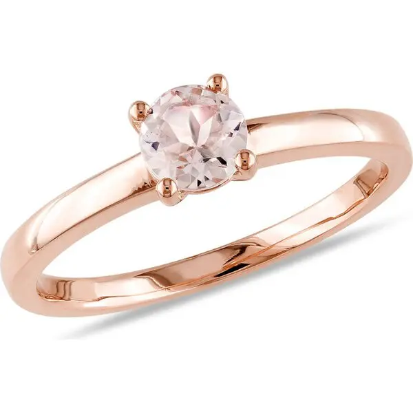 JULIANNA B. 10k Rose Gold Solitaire Ring - Morganite