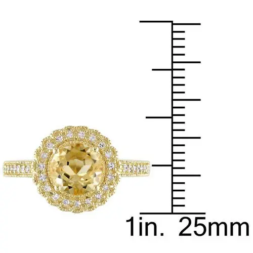 JULIANNA B. Gemstone And Diamond Halo Ring