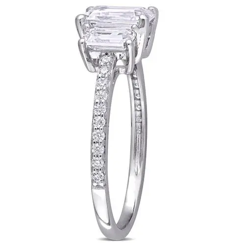 JULIANNA B. Moissanite Three-stone Engagement Ring